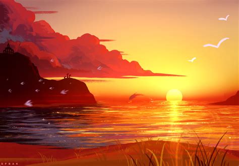 Safebooru Artist Name Bird Castle Chinese Commentary Clouds