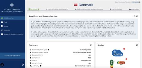 Global Labeling Intelligence Database