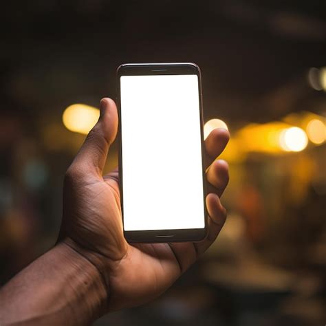 Premium Ai Image Iphone With Blank Screen Being Held By An Indian Male