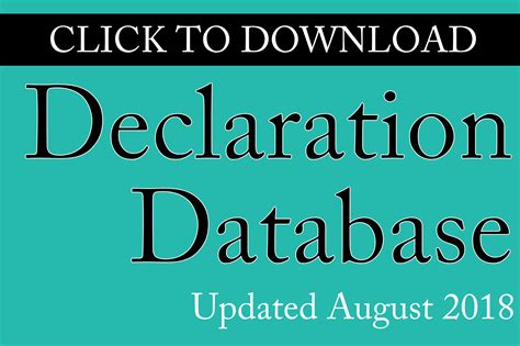 Declaration Database Declaration Resources Project