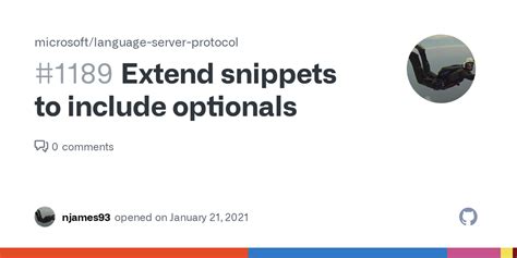 Extend Snippets To Include Optionals Issue 1189 Microsoft Language