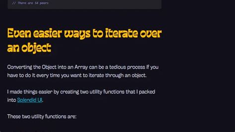 Object Iteration Articles