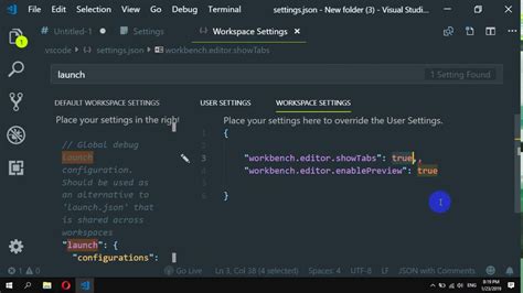 Visual Studio Code Showing Only One File In The Tab Bar Can T Open Multiple Files YouTube