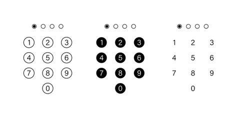 Premium Vector Passcode Keypad Collection Pincode Security