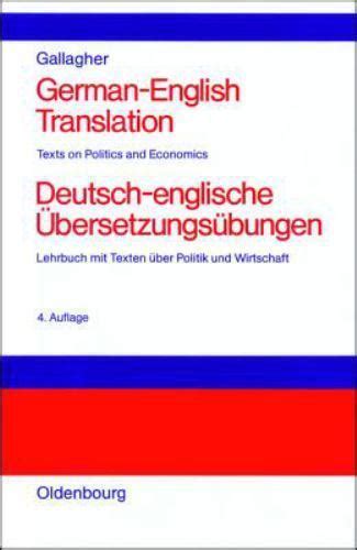 German English Translation Texts On Politics And Economics Lehrbuch