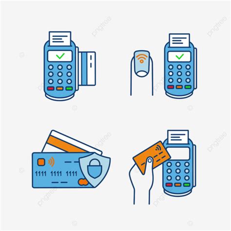 Nfc Payment Vector Hd Png Images Nfc Payment Color Icons Set Secure