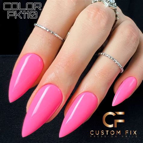Basic Fix Pink Custom Press Onnails Custom Fix Nails