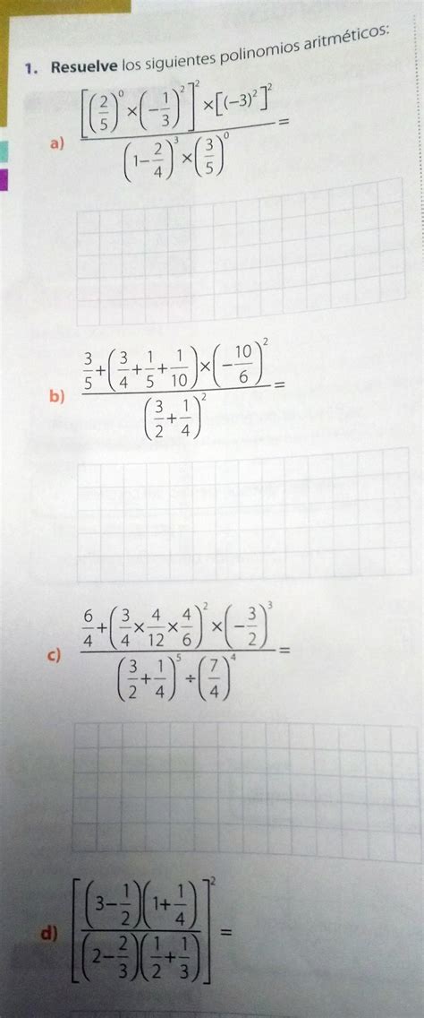 1 Resuelve los siguientes polinomios aritméticos Ayudenmen pliss y les doy coronita Brainly lat