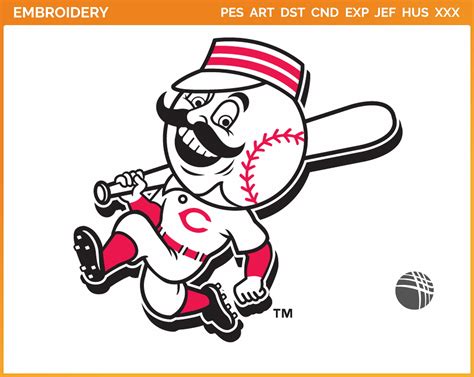 Cincinnati Reds Baseball Sports Embroidery Logo In 4 Sizes
