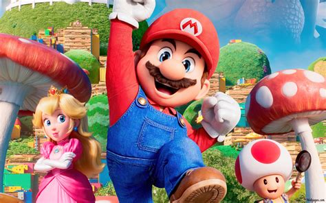 Mario With Princess Peach Toad Super Mario Bros Movie K Wallpaper Download