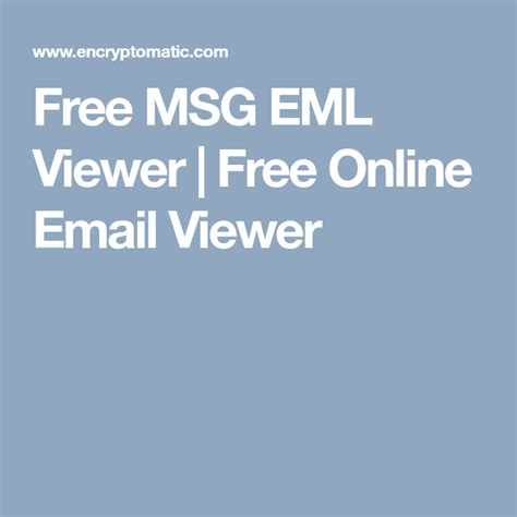 free msg eml viewer free online email viewer