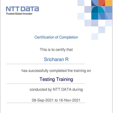 Sri Charan On Linkedin Softwaretesting Nttdataservices