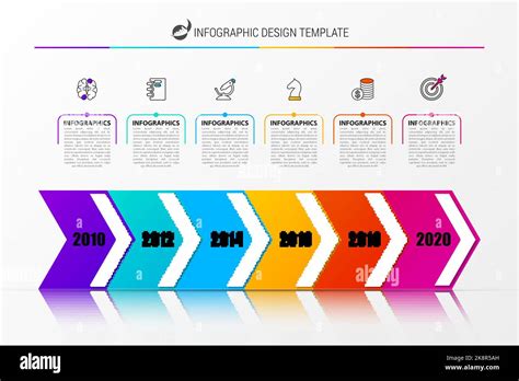 Timeline Infographic Design Template With 6 Steps Vector Illustration Stock Vector Image And Art