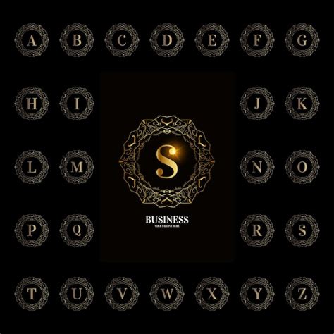 Premium Vector Collection Initial Alphabet With Luxury Ornament