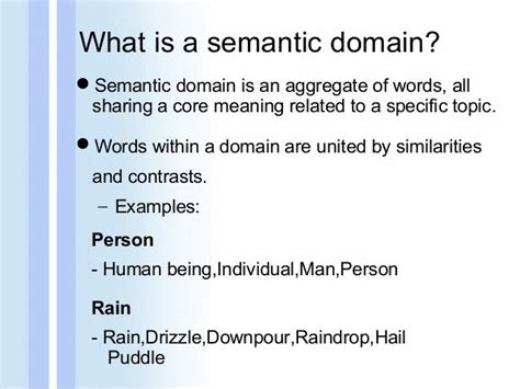 Semantic Domainppt Reyna