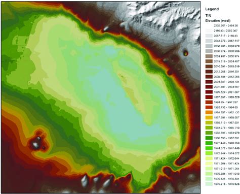 Triangulated Irregular Network Is Representing The Topobathymetric 3d