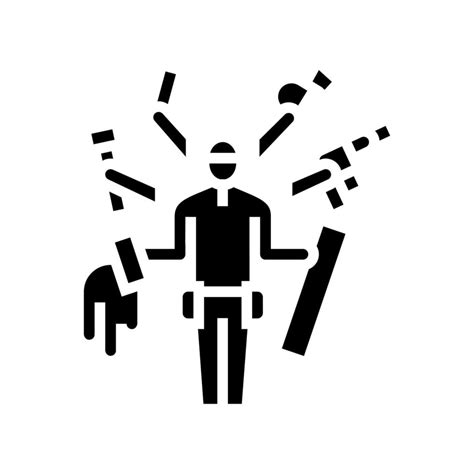 Handyman Business Glyph Icon Vector Illustration 10189717 Vector Art At Vecteezy