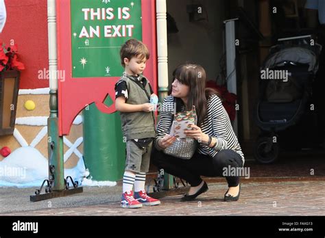 Selma Blair Takes Her Son Arthur To See Santa Claus At The Grove