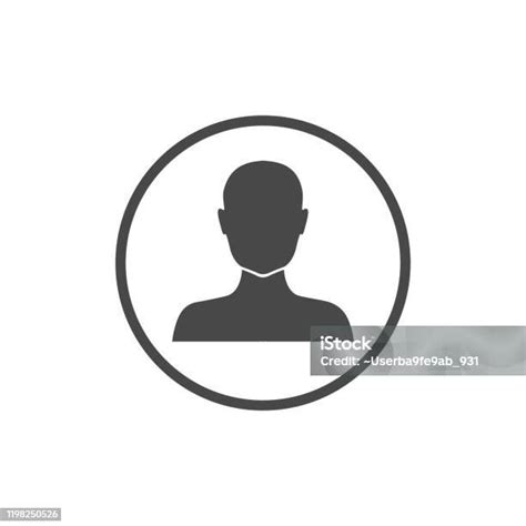 아바타 플랫 스타일 벡터 아이콘입니다 사용자 서명 아이콘입니다 인간 아바타 블랙 아이콘 벡터 일러스트 개념에 대한 스톡 벡터 아트 및 기타 이미지 Istock