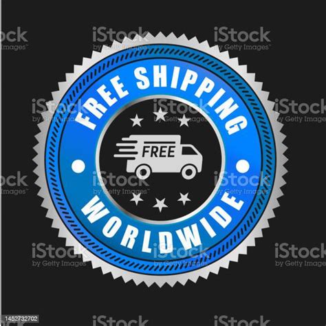 Free Shipping Worldwide Vector Badge Free Shipping Icons Stock