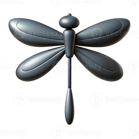 Stunning Joyful Coastal Symmetrical Dragonfly Silhouette Crisp Edges Scalable Single Weight