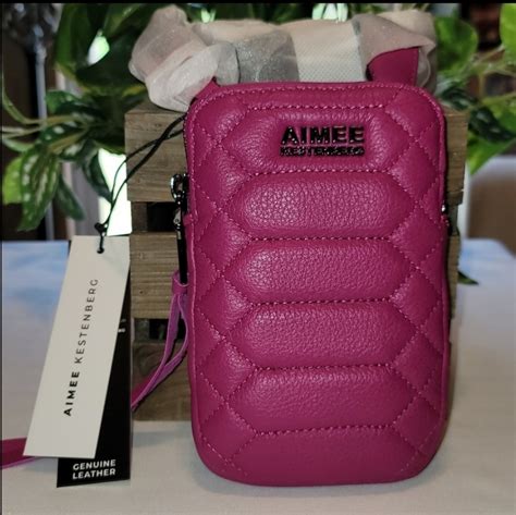 Aimee Kestenberg Pink Capri Quilted Leather Crossbody Gem