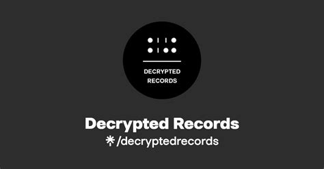 Decrypted Records Listen On Youtube Spotify Linktree
