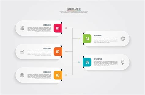 Premium Vector Timeline Infographics With 5 Options Or Steps For