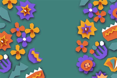 해피 인터내셔널 여성의 날 추상 핸드 그린 종이 컷 꽃 모양을 잘라 트렌디 한 꽃 현대 미술 8 3 월 봄 해피 어머니의 날