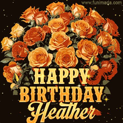 Beautiful Orange Roses Birthday  For Heather Download On