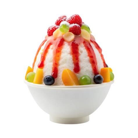 Delicious Shaved Ice Dessert Topped With Fruits And Syrup Perfect For