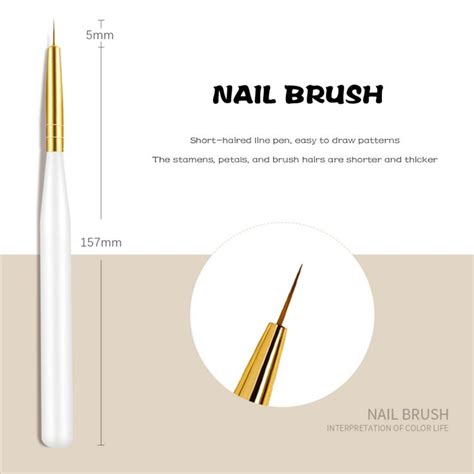 12 Acrylic Nail Brushacrylic Handle Professional Nail Art Powder