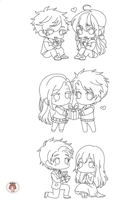 Chibi Base Pose Reference Couples Edition Pizza Ts And