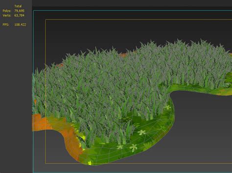 3d Model Cartoon Grass Q Flowers Turbosquid 1621512