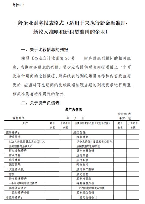 2020年财务报表格式模板（财政部会计司最新最全版本）pdf内容