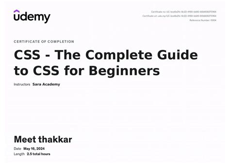 meet thakkar on linkedin thrilled to have completed the css course on udemy