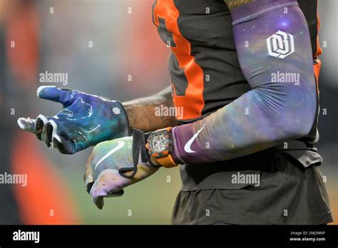 Cleveland Browns Wide Receiver Odell Beckham Jr Wears His Watch During
