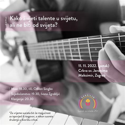 Kako živjeti Talente U Svijetu Ali Ne Biti Od Svijeta Župa Sv Jeronim Zagreb