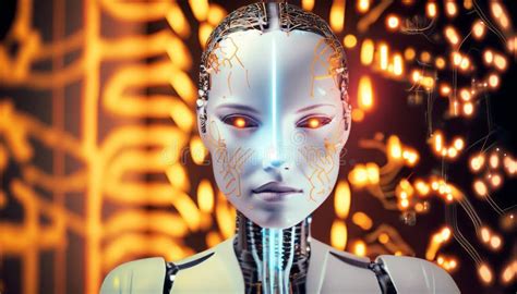 Humanoid Robot Face Stock Illustration Illustration Of Brand 294652261