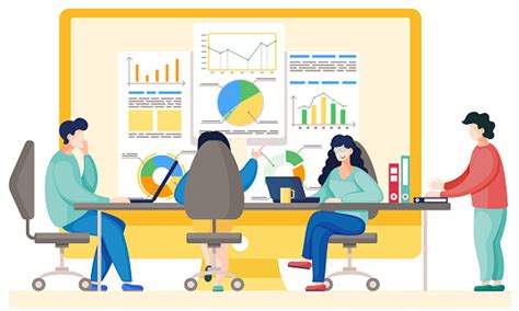 Konsep Kerja Tim Pekerja Kantor Berkomunikasi Mendiskusikan Laporan