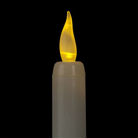 Battery Operated Timer Taper Candle Twist Activated Amber
