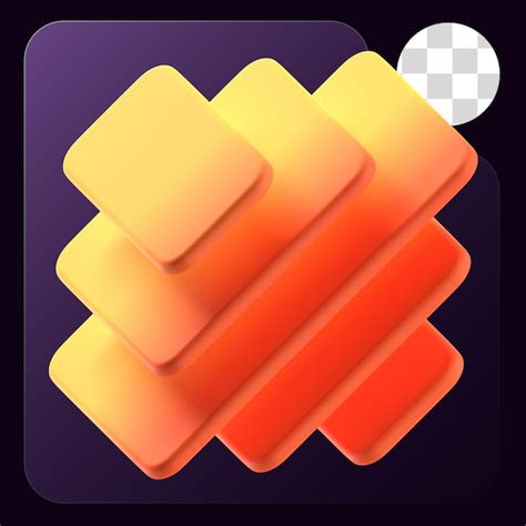 Premium Psd Sliced Cube Abstract 3d Shape With Gradient Color