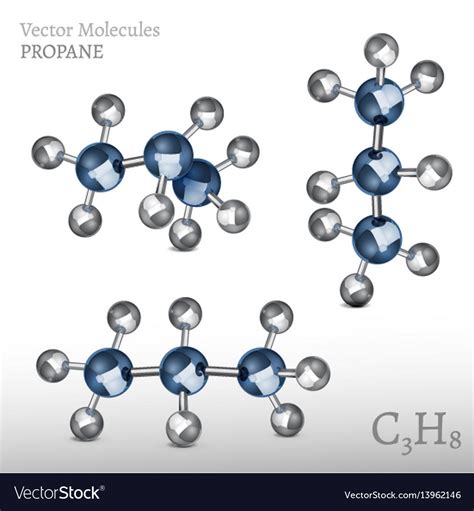 Propane Molecule Image Royalty Free Vector Image