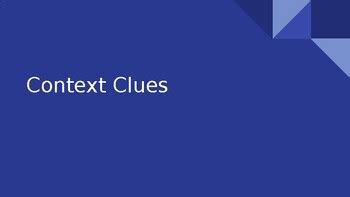 Context Clues Powerpoint By Literacy Intervention All Day TPT