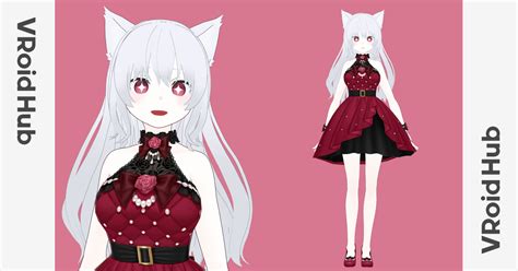 Nekomimi Red Vroid Hub
