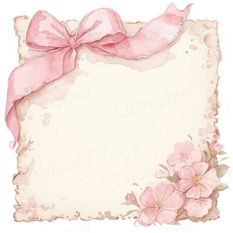 Coquette Note Paper Blossom Dessert Premium Photo Illustration Rawpixel