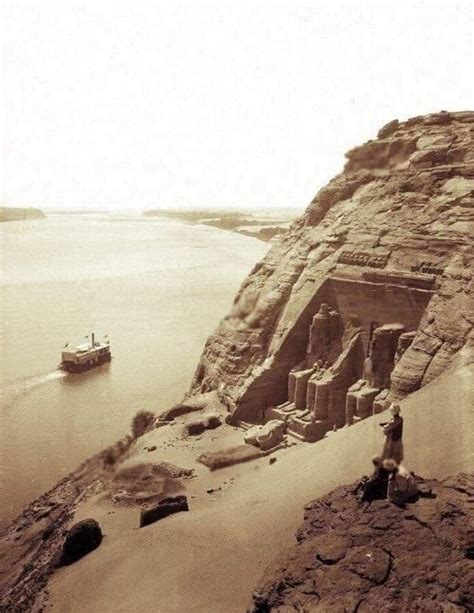 Abu Simbel Temple 1900 A D In Its Original Location Aswan Egypt R