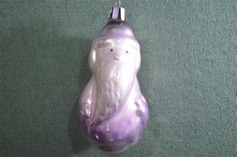 Купить Игрушка елочная стеклянная Дед Мороз старик Лесовик Стекло подвес 6 СССР цены