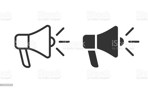라우드 스피커 메가폰 아이콘 세트 라인과 플랫 스타일 격리 편집 가능한 스트로크 벡터 일러스트 레이 션 0명에 대한 스톡 벡터 아트 및 기타 이미지 Istock