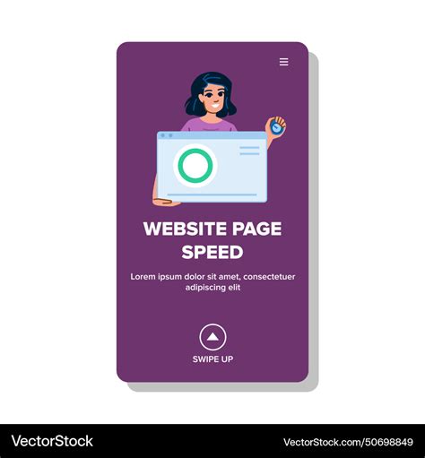 optimize website page speed royalty free vector image